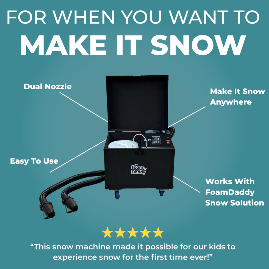 Artificial Snow Machine Rentals & Sales | Order Online – FoamDaddy