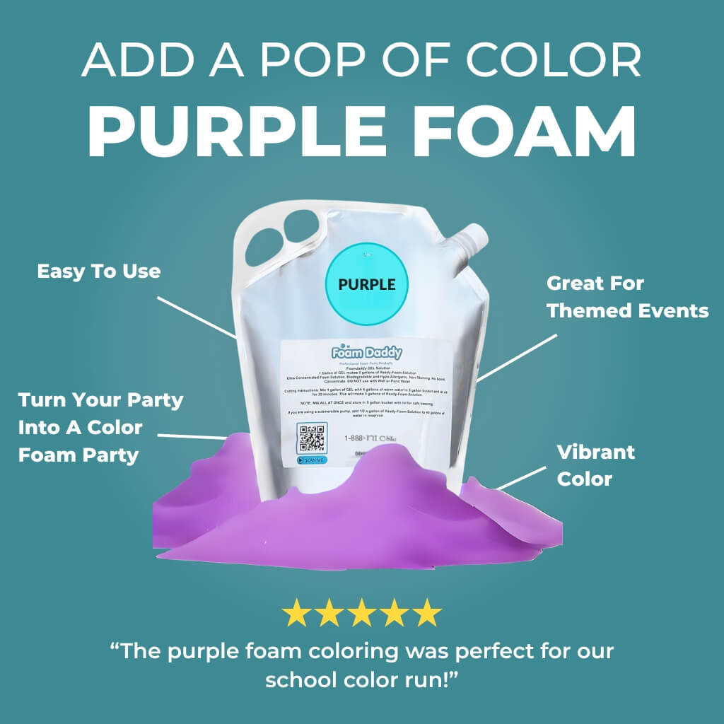 Purple Foam Coloring | Color Foam Party Machine Additive | FoamDaddy